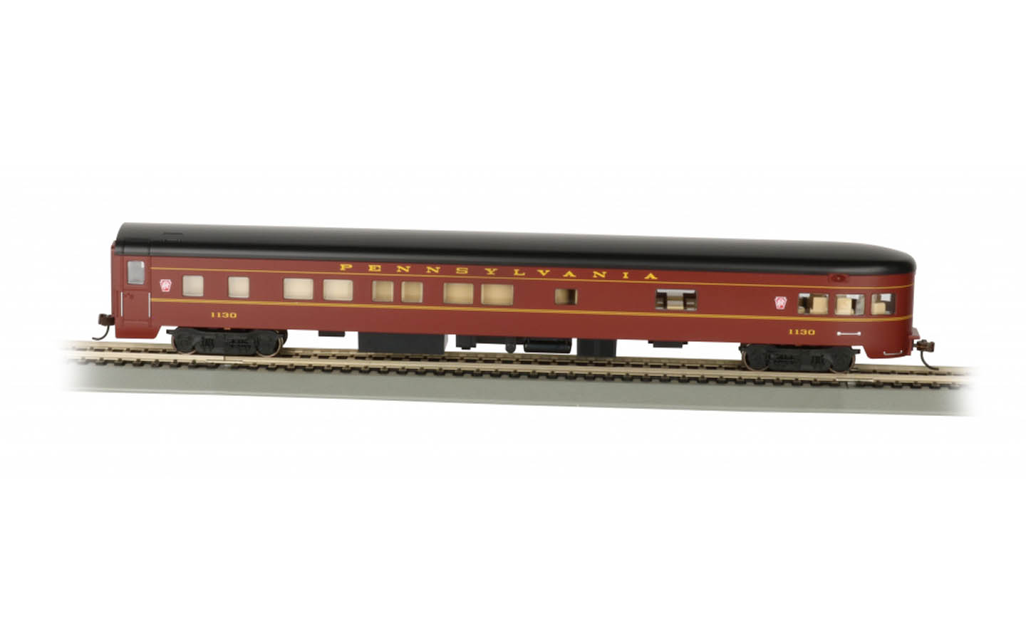 PRR Smooth-side Observation Car #1135 w/ Lighted Interior - Bachmann ...