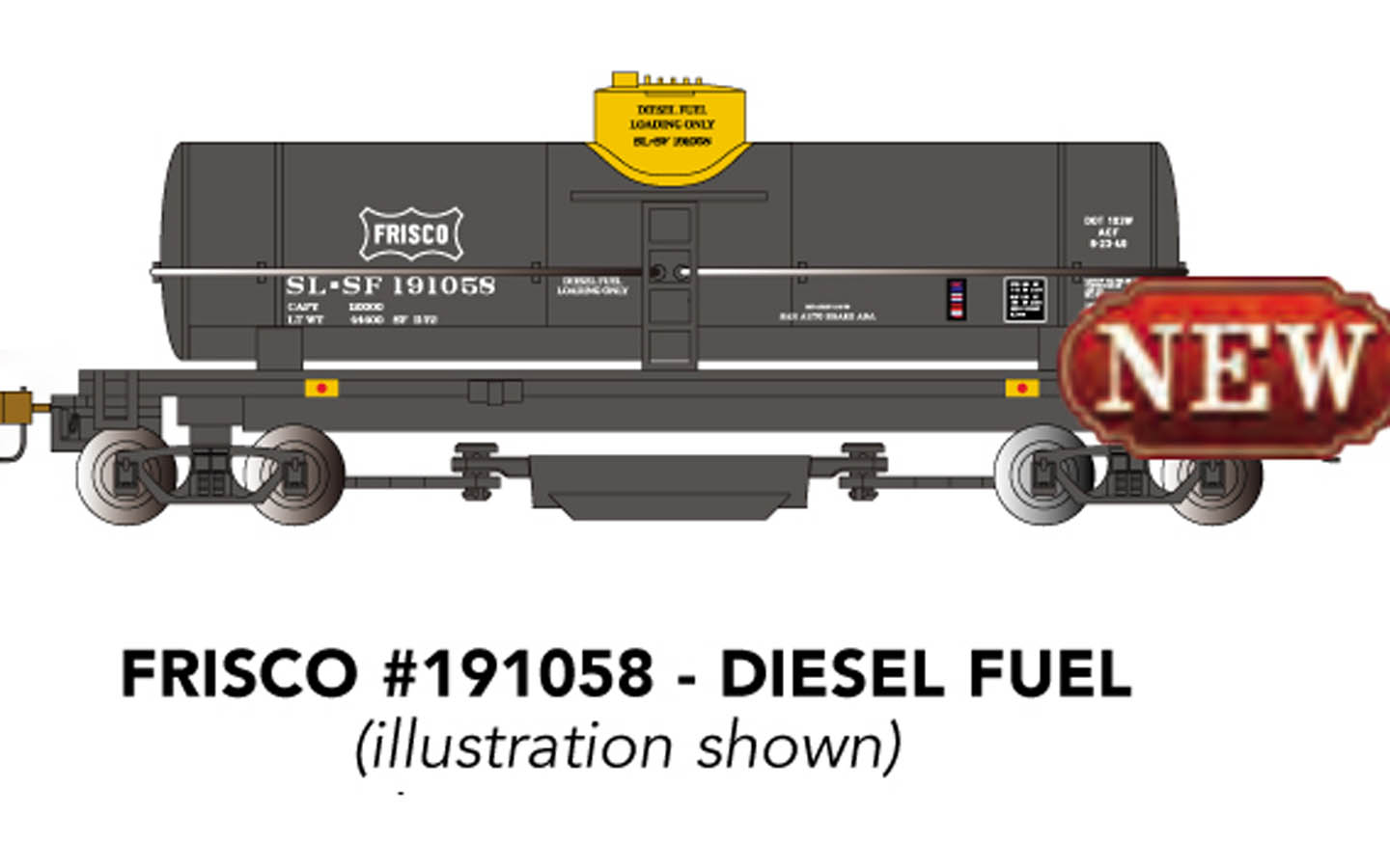 Frisco #191058 Diesel Fuel - Track Cleaning Tank Car - Bachmann Trains ...