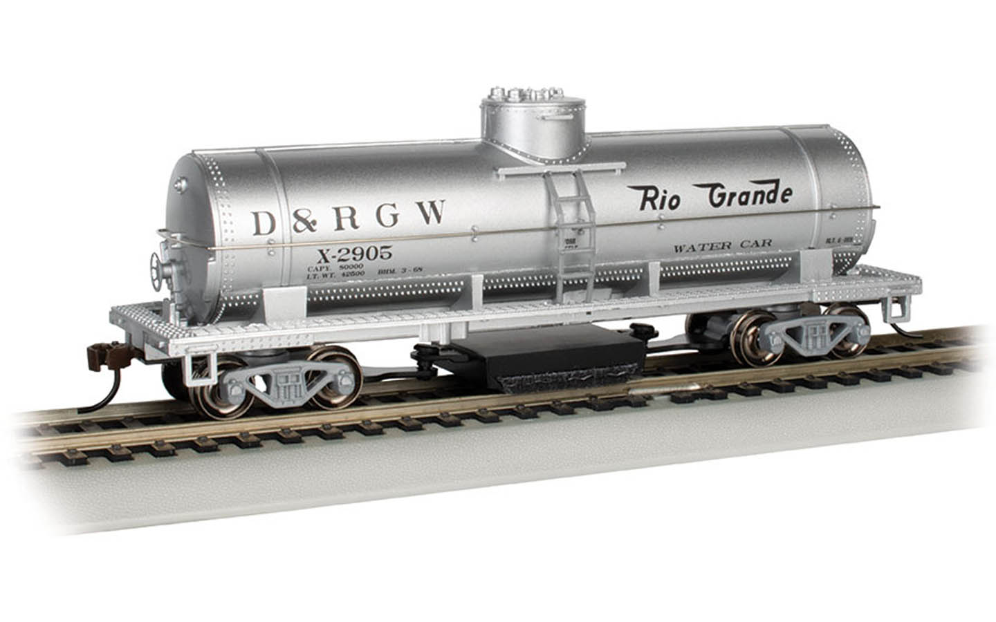 Rio Grande Water #X-2905 - Track-Cleaning Single-Dome Tank Car ...