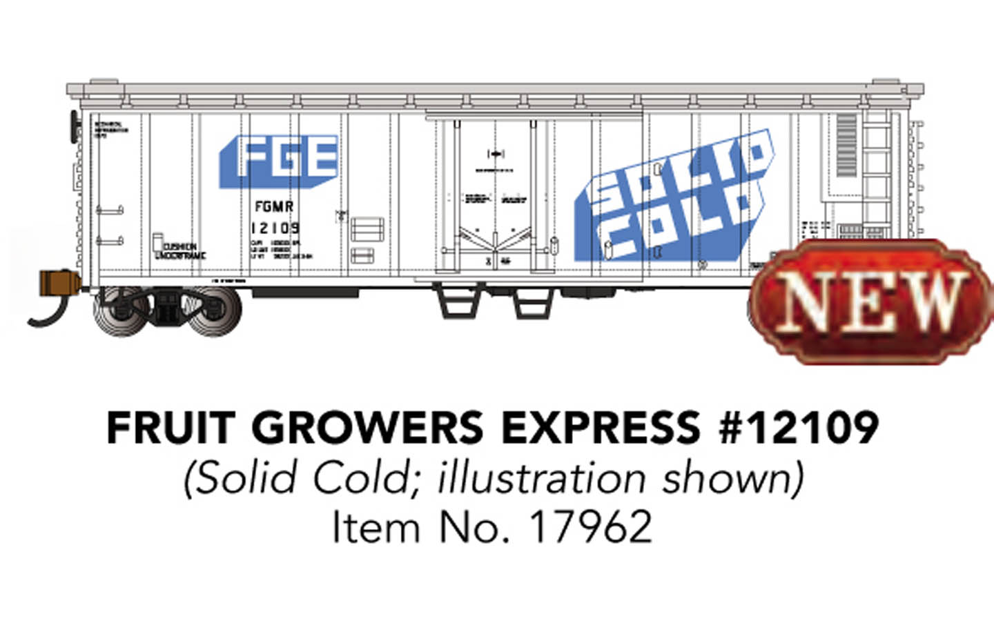 Fruit Growers Express #12109 - ACF 50' Steel Reefer - Bachmann Trains ...