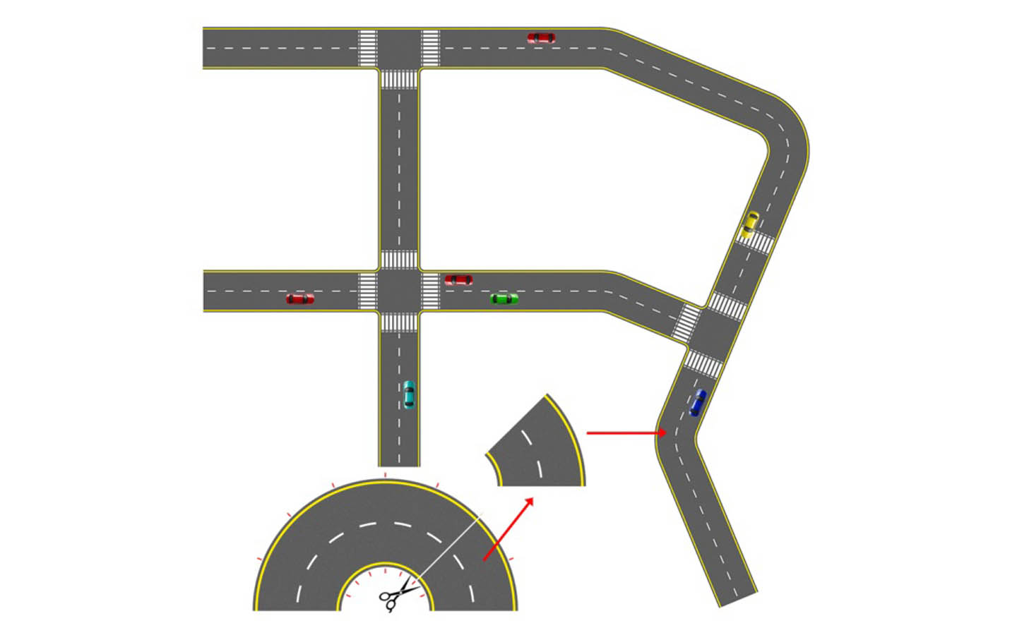 Asphalt Road Set - N Scale - Bachmann Trains 39125 | kingshobby.com