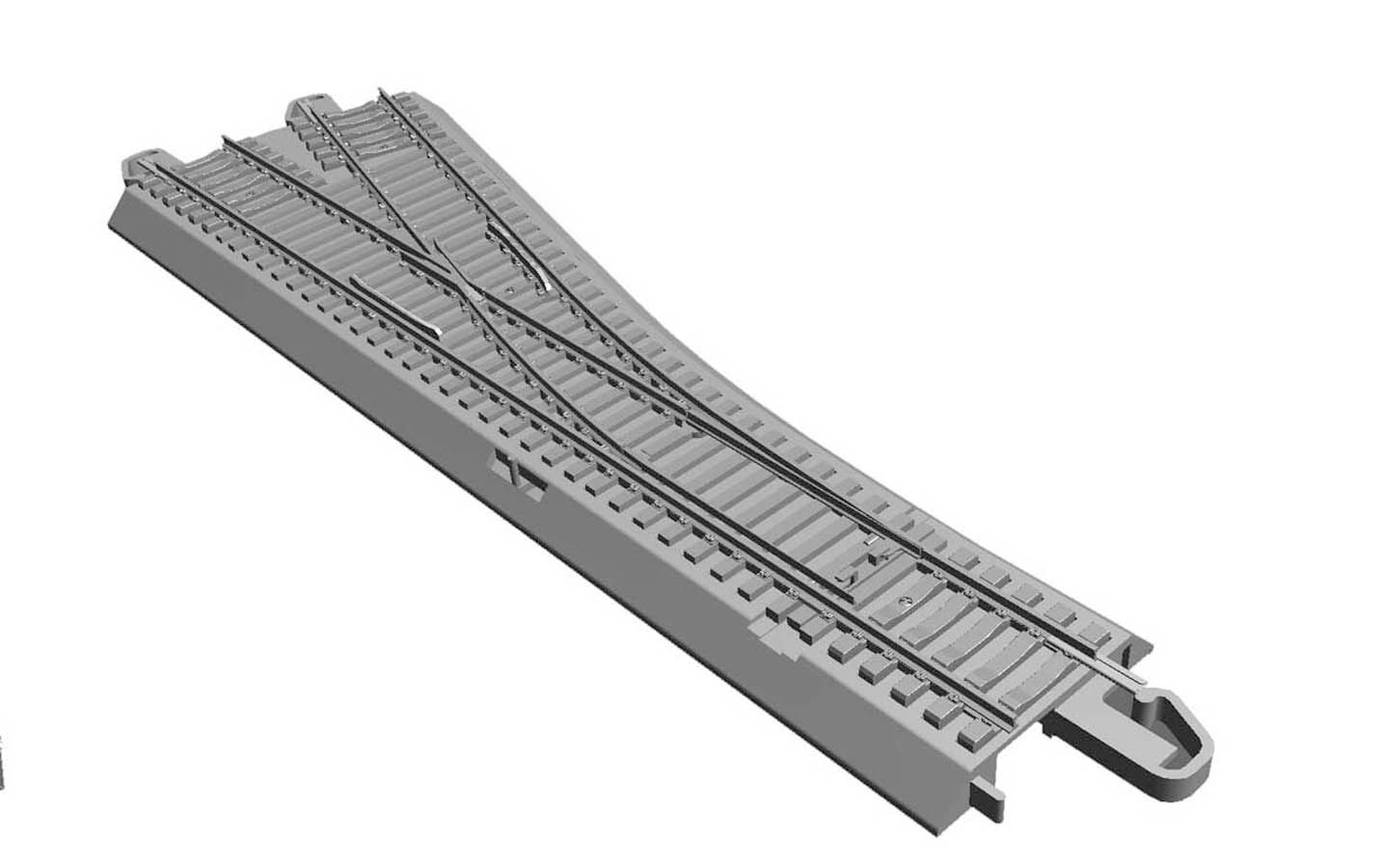Track #4 Turnout - Left (1/card) - Nickel Silver E-Z Track with ...