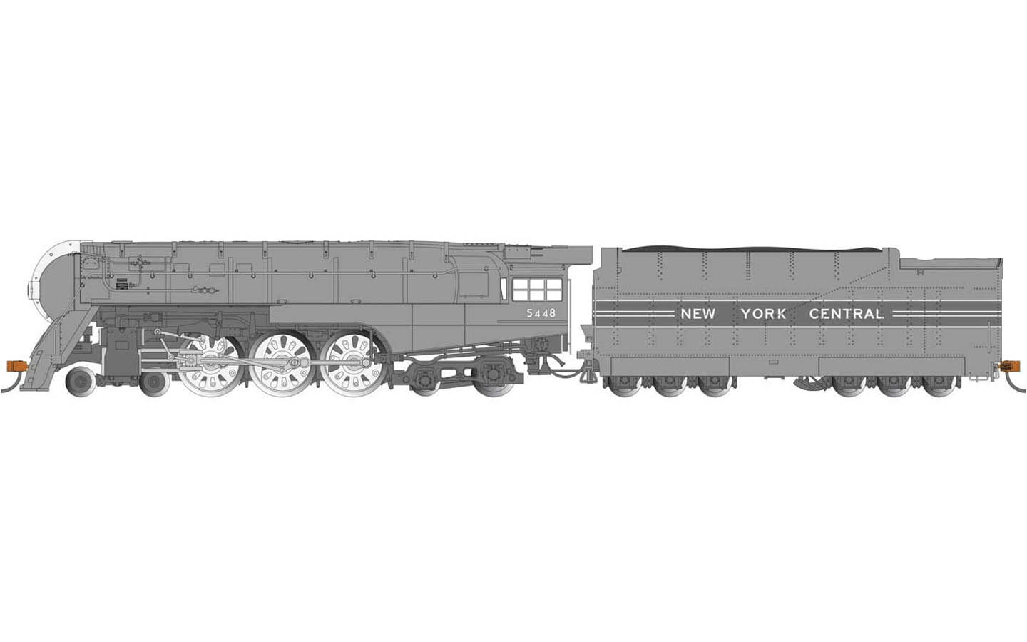 New York Central 5448 Dreyfuss Streamlined Hudson TCS Wowsound DCC