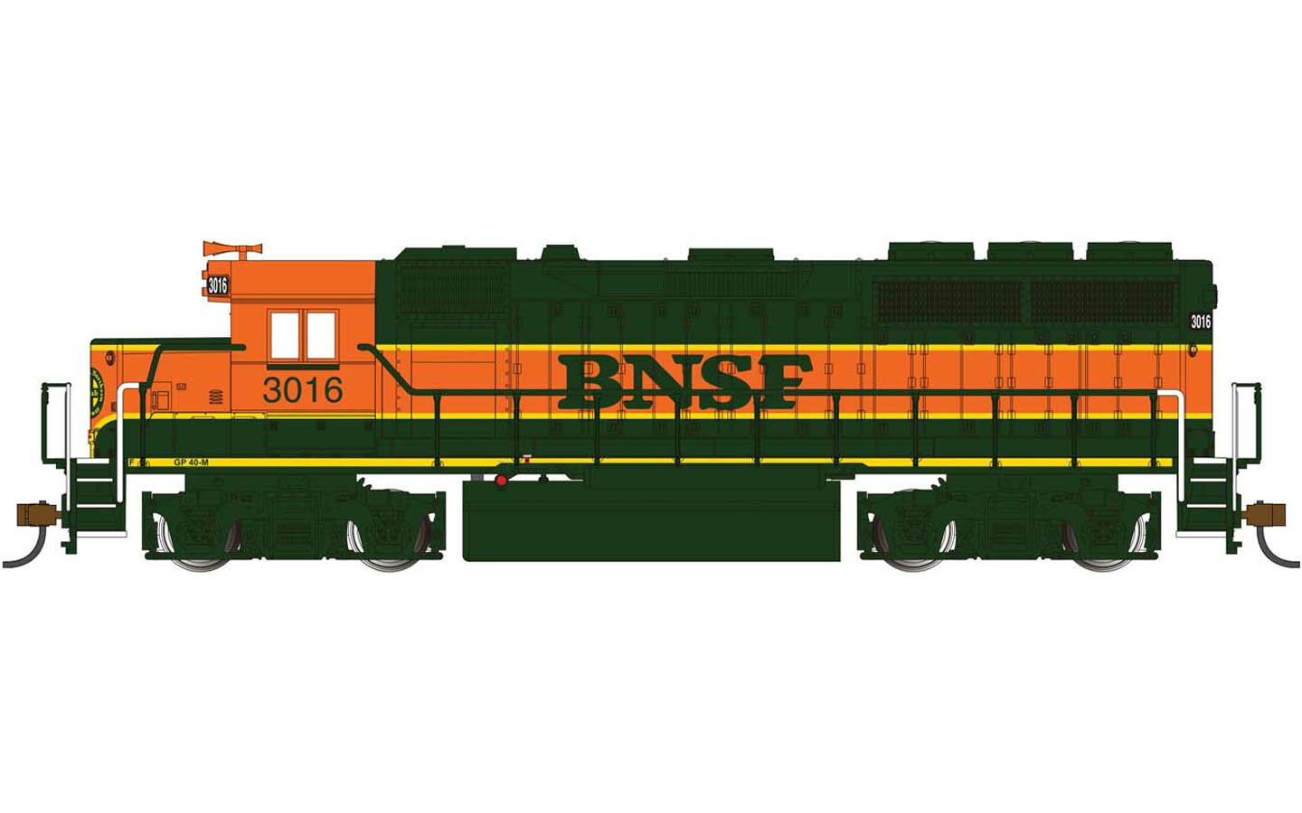 BNSF #3016 - EMD GP40 - with All-Wheel Drive, DCC Equipped - Bachmann Trains 60319 | kingshobby.com