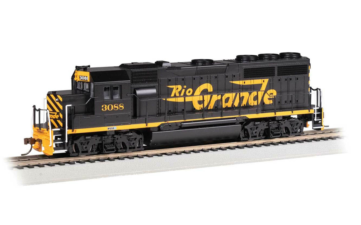 Rio Grande #3088 - EMD GP40 Diesel Locomotive with All-Wheel Drive - Bachmann Trains 66312 ...