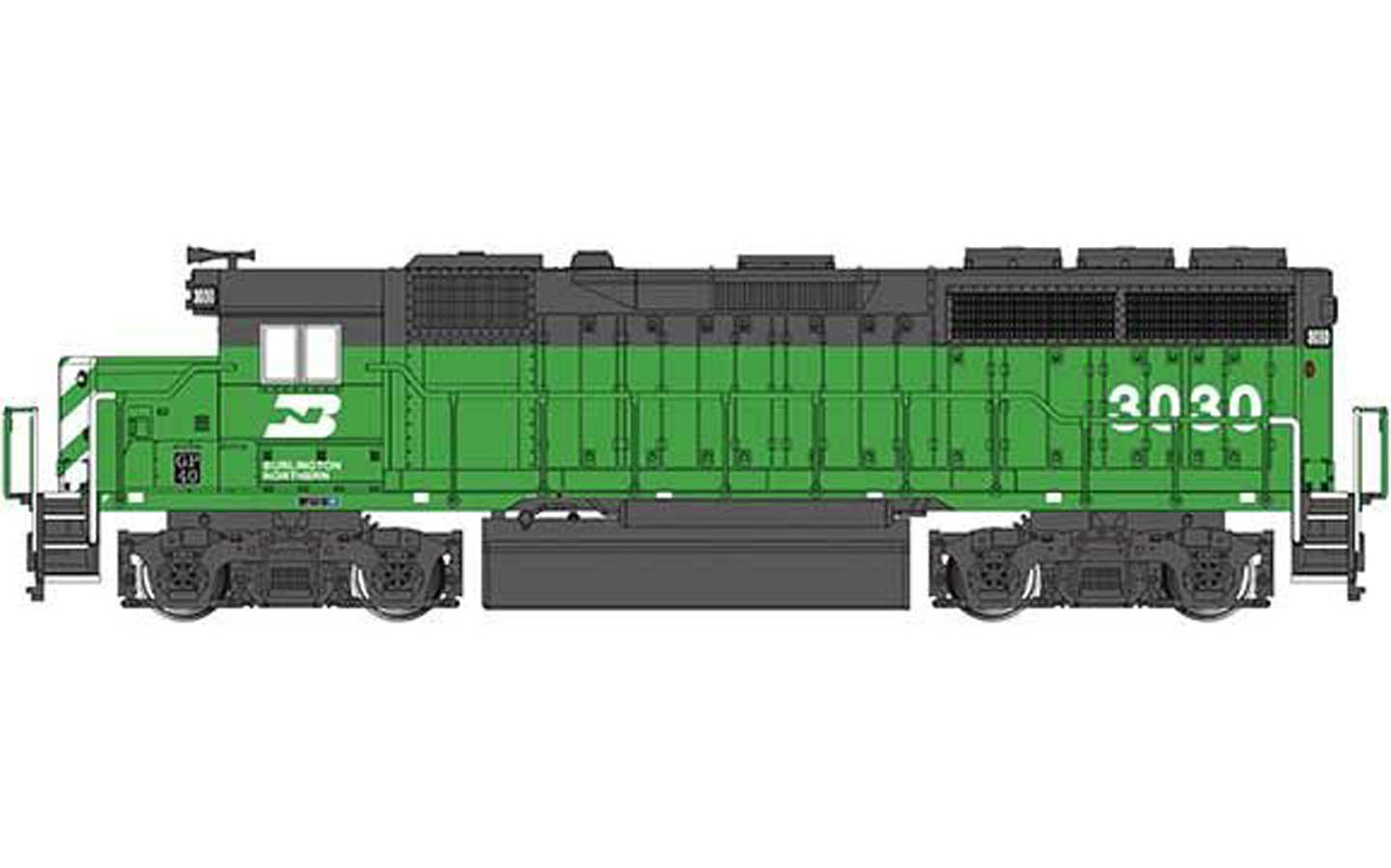 GP40 Diesel Locomotive - Burlington Northern #3030 - Bachmann Trains 66360 | kingshobby.com