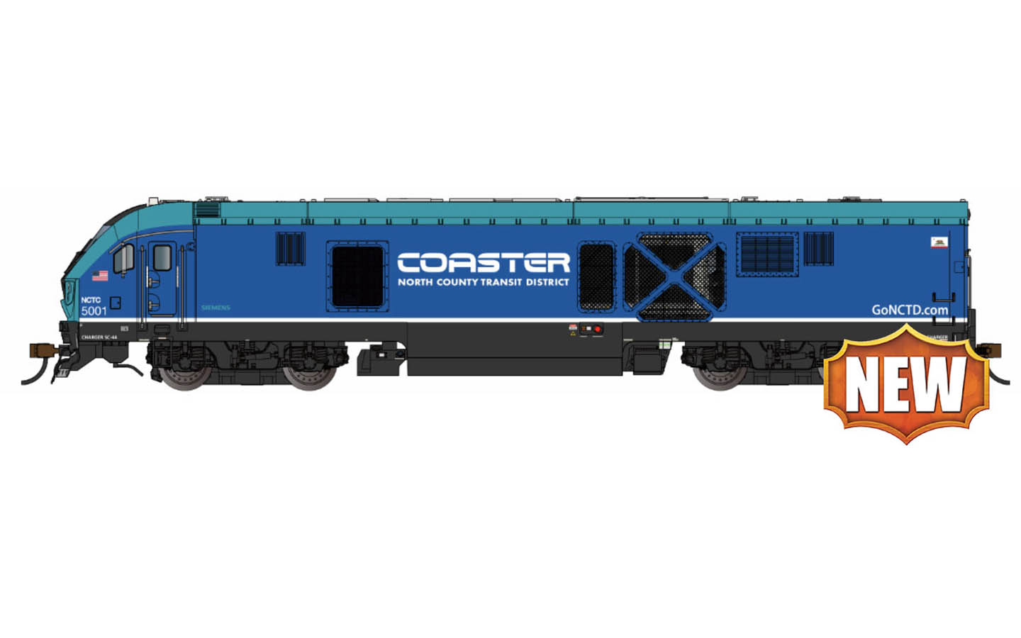 NCTD Coaster #5001 Charger SC-44 - Bachmann Trains 67907 | kingshobby.com
