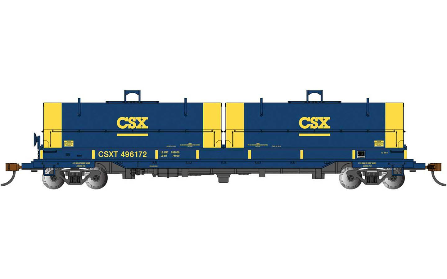 CSX #496172 with Rounded Hood, 55' Steel Coil Car with Coil Load ...