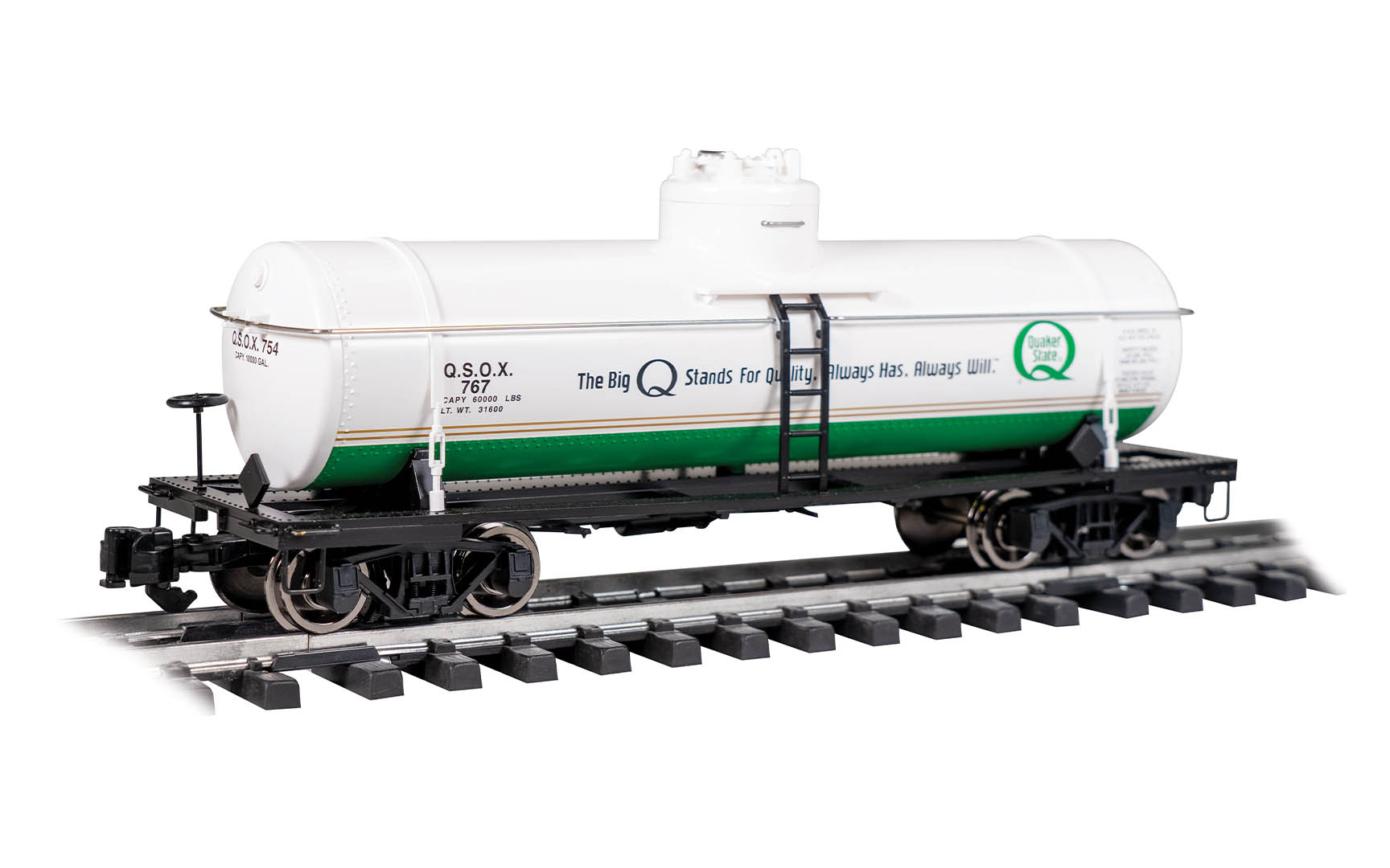 Quaker State #767, Single-Dome Tank Car - Bachmann Trains 95004 ...