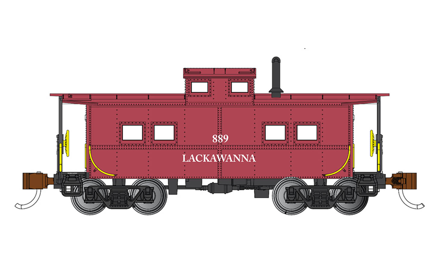 Lackawanna #889 - NE Steel Caboose (HO Scale) - Bachmann Trains 16825 | kingshobby.com