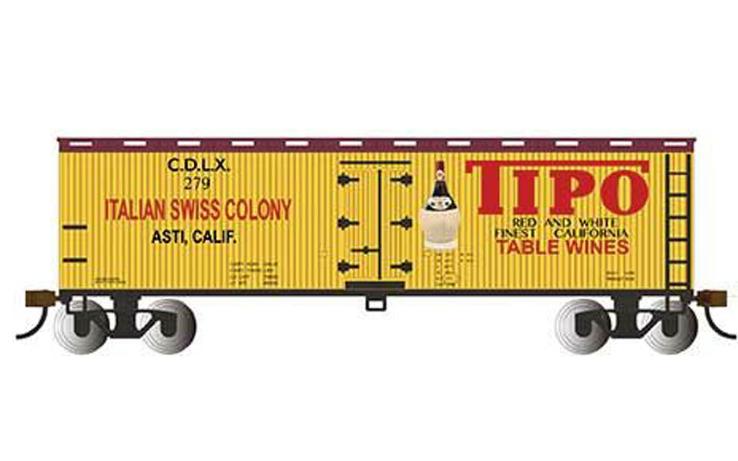 40' Wood-Side Reefer - Tipo Table Wine - Bachmann Trains 19811 ...