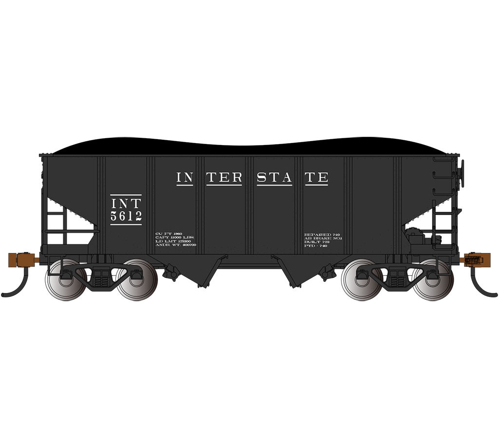 Interstate No 5612 - 55-Ton 2-Bay USRA Outside Braced Hopper - Bachmann ...