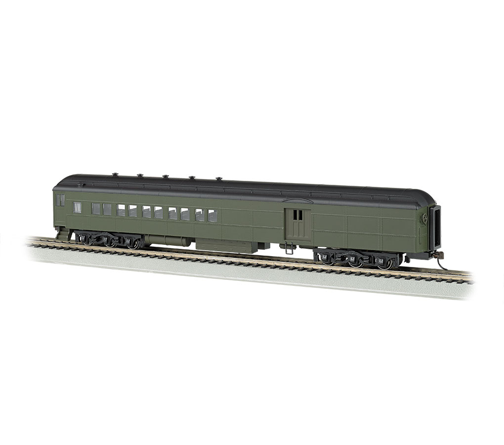 Painted Unlettered Pullman Green - 72 ft Heavyweight Combine - Bachmann ...