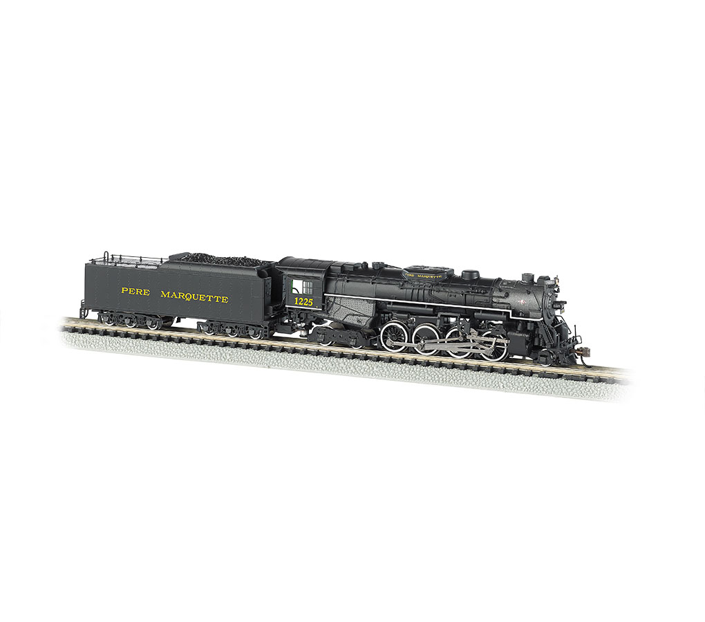 Pere Marquette No 1225 - DCC Sound - N Berkshire 2-8-4 - Bachmann ...