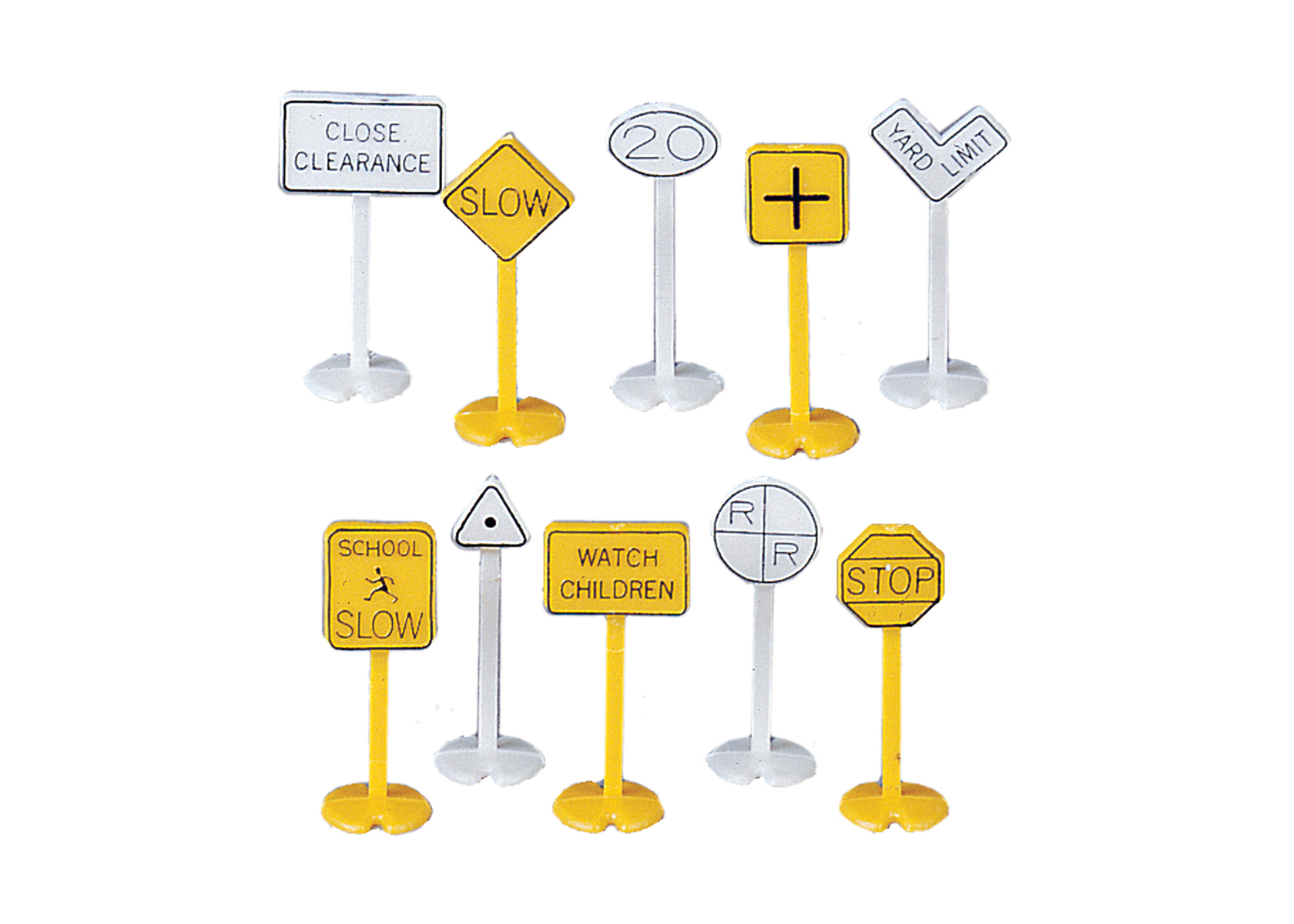 Railroad and Street Signs - 24 pieces - HO Scale - Bachmann Trains ...