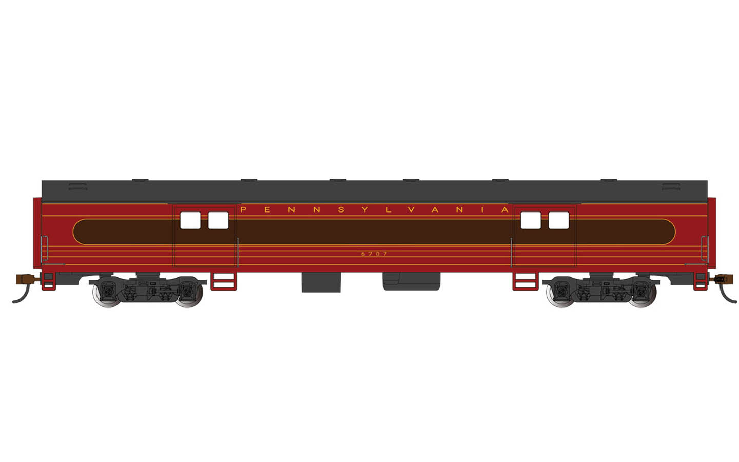 Prr #6707 - Fleet of Modernism - 72 ft Smooth-Side Baggage Car ...