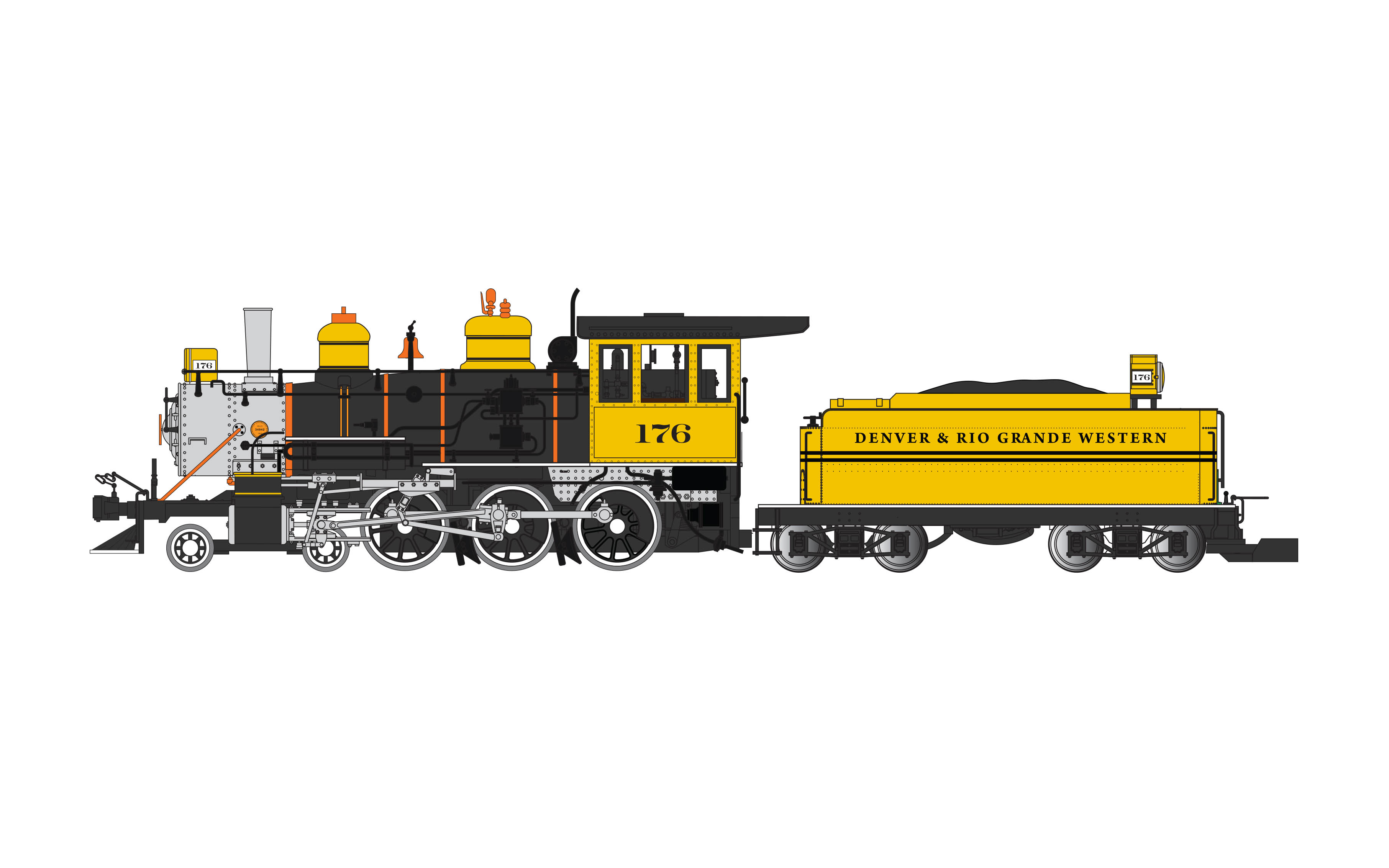 D&RGW - Bumblebee - 4-6-0 (DCC & Sound Ready) - Bachmann Trains 91803 ...