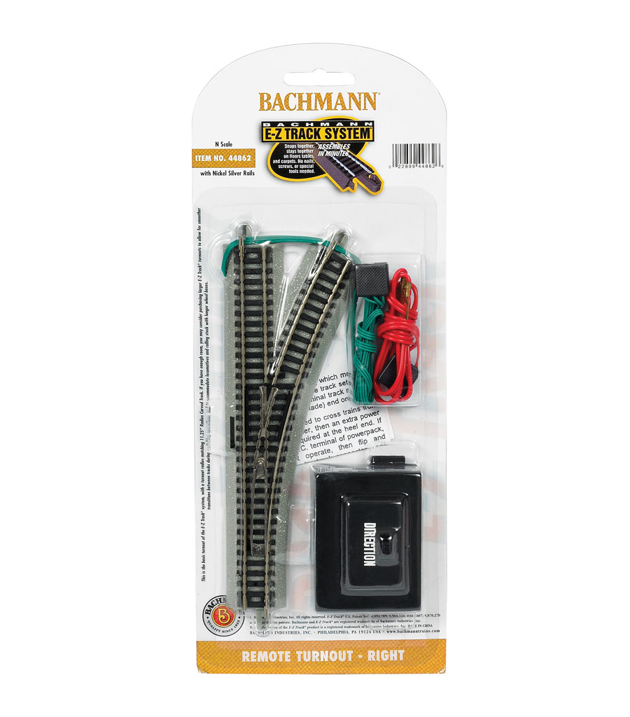 Track - Remote Turnout - Right - N Scale - Bachmann Trains 44862 ...