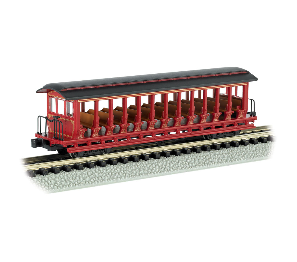 Unlettered - Burgundy/Blk - Jackson Sharp Open Excursion Car - Bachmann ...