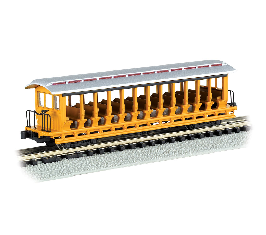 Unlettered - Yel/Silver - Jackson Sharp Open Excursion Car - Bachmann ...