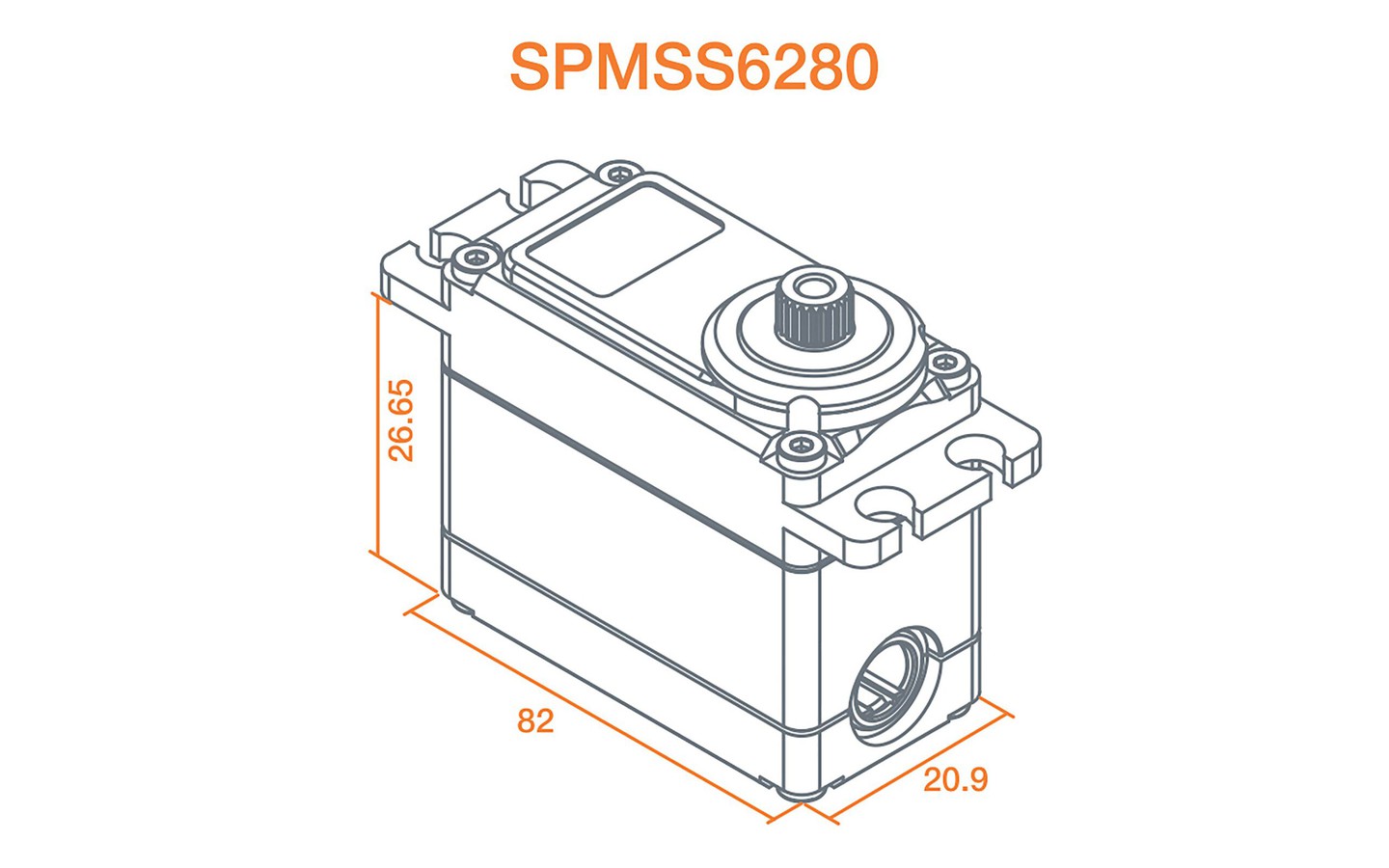 S6280 Standard Digital HV Ultra Torque High Speed Waterproof Metal Gear ...