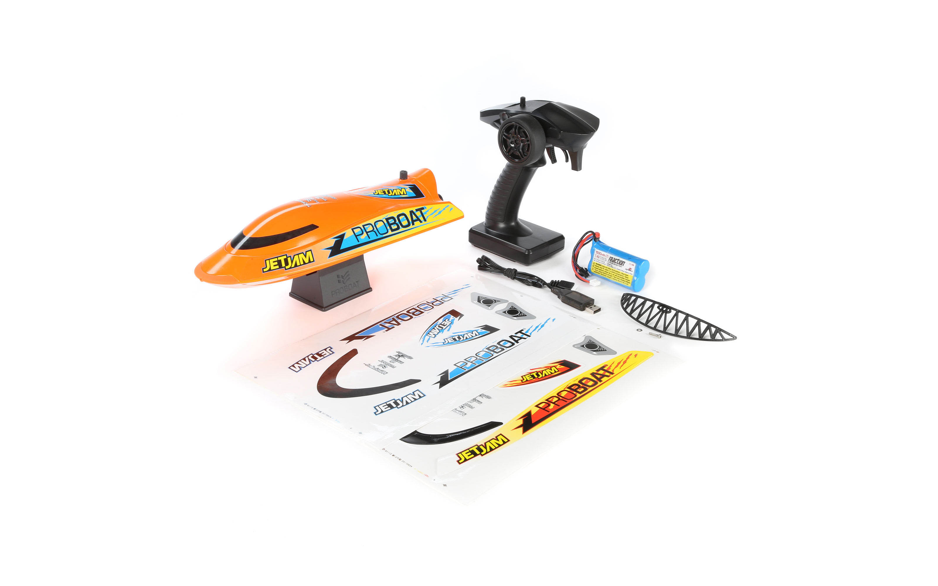 Jet Jam 12" Self-Righting Pool Racer Brushed RTR Orange - Pro Boat ...