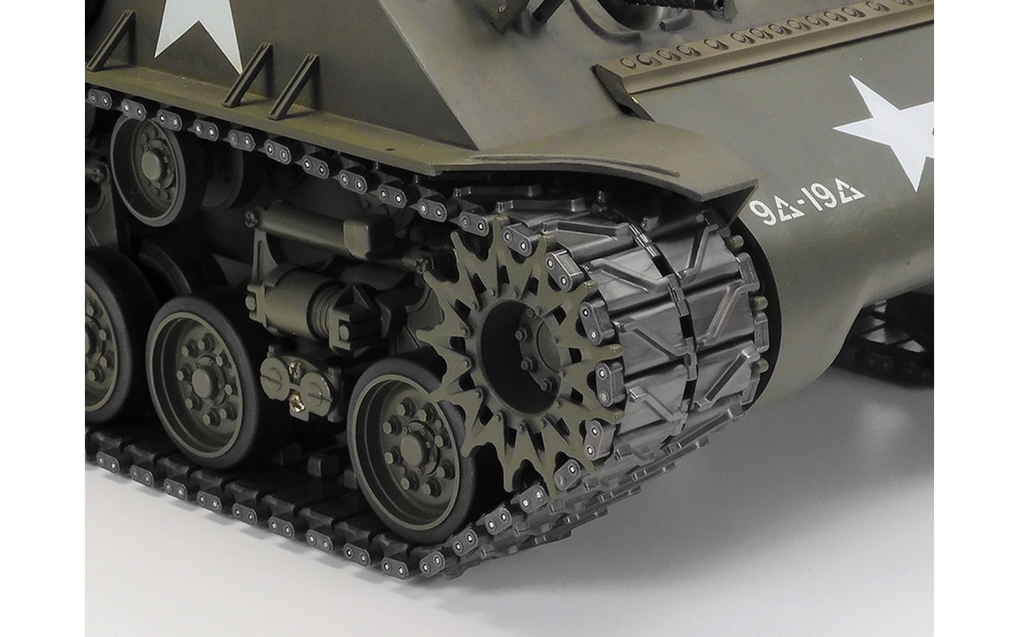 RC M4 Sherman 105Mm Howitzer Mechanical Steering System - Tamiya 56048 ...