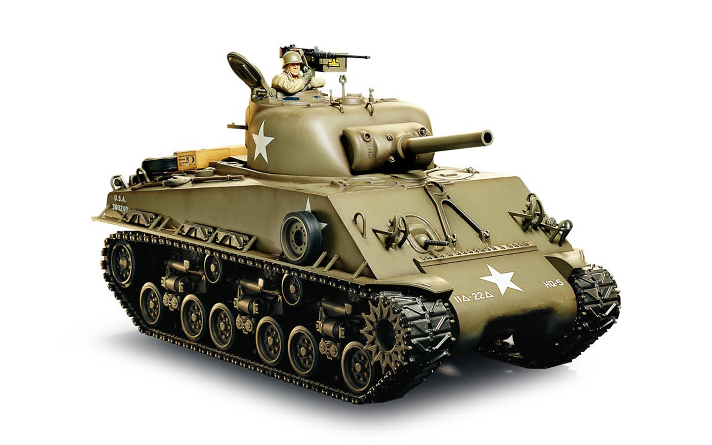 RC M4 Sherman 105mm Howitzer, Full-Option Kit - Tamiya 56014 ...