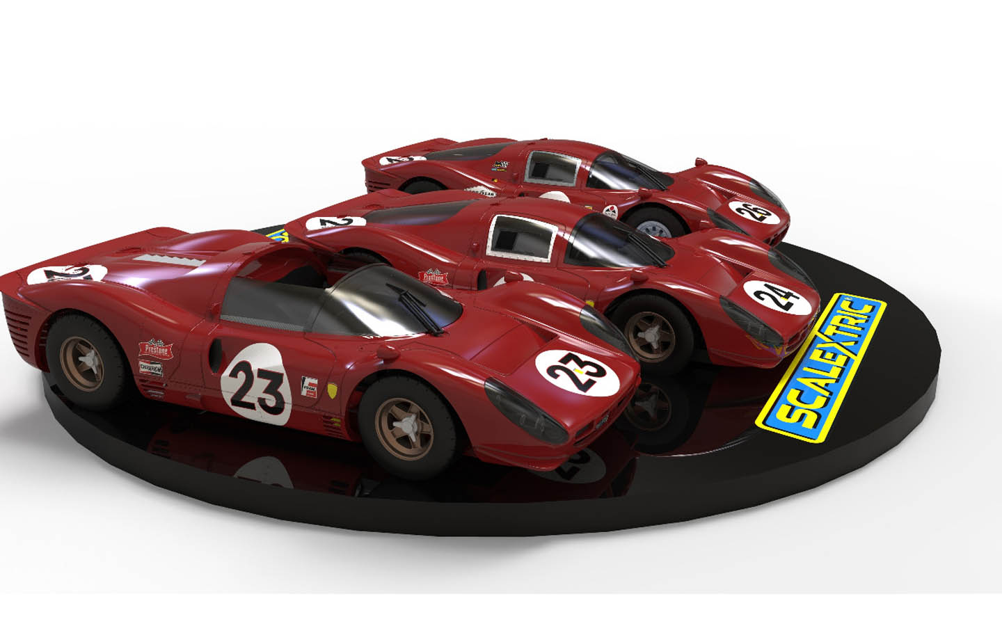 Classic Racing Slot Cars Scalextric 1967 Daytona 24 Triple Pack - 1:32 ...