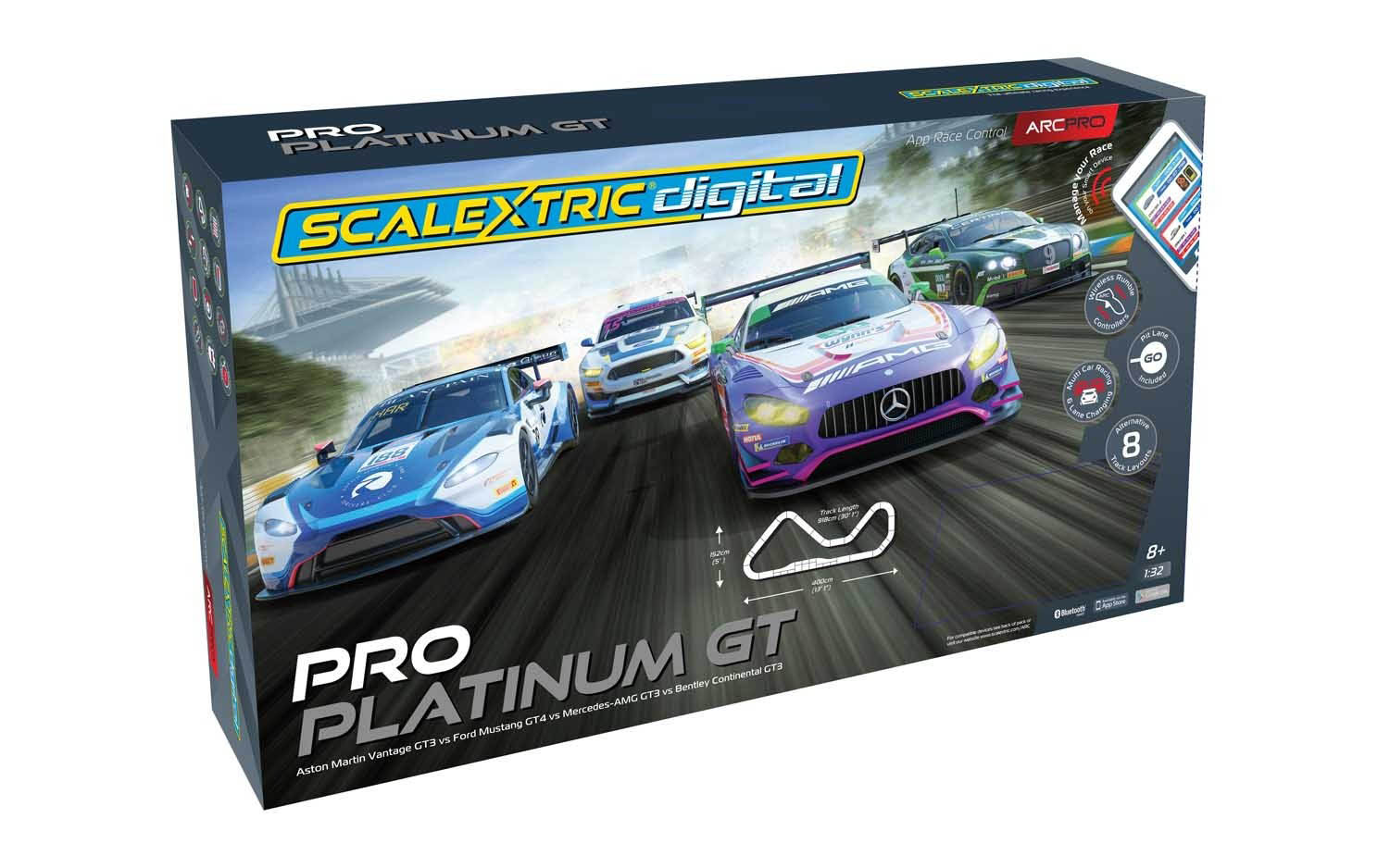 Scalextric ARC PRO Platinum GT Set - Scalextric C1413T | kingshobby.com
