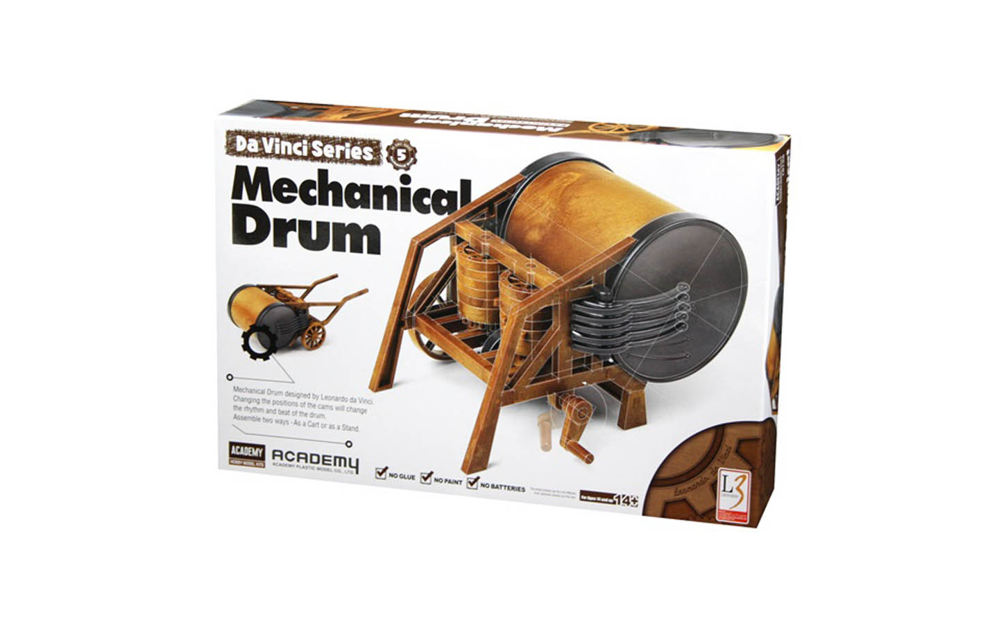 Mechanical Drum, Da Vinci Machines Series - Academy 18138 | kingshobby.com