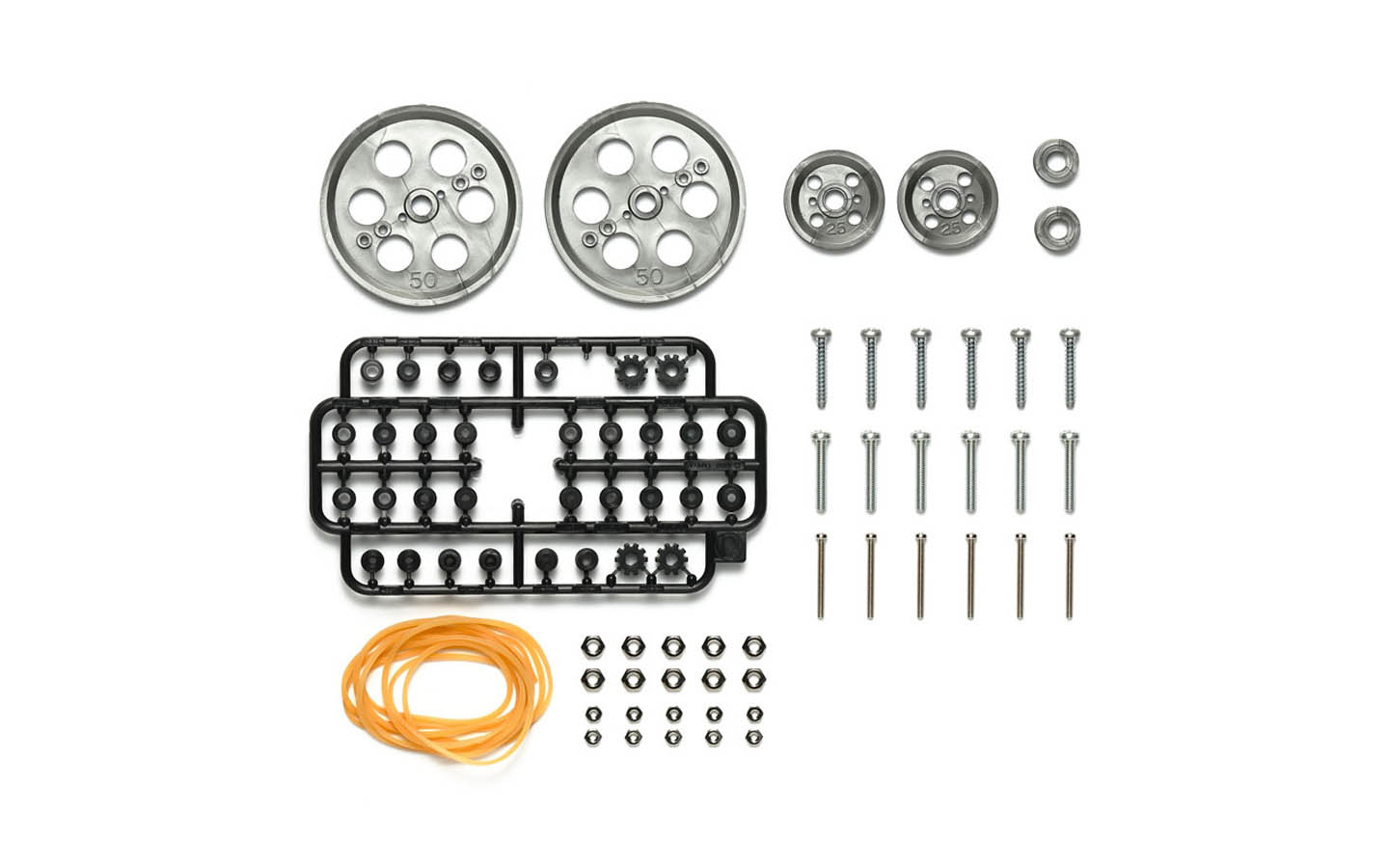 Pulley (L) Set, Metallic Gray - Tamiya 69924 | kingshobby.com