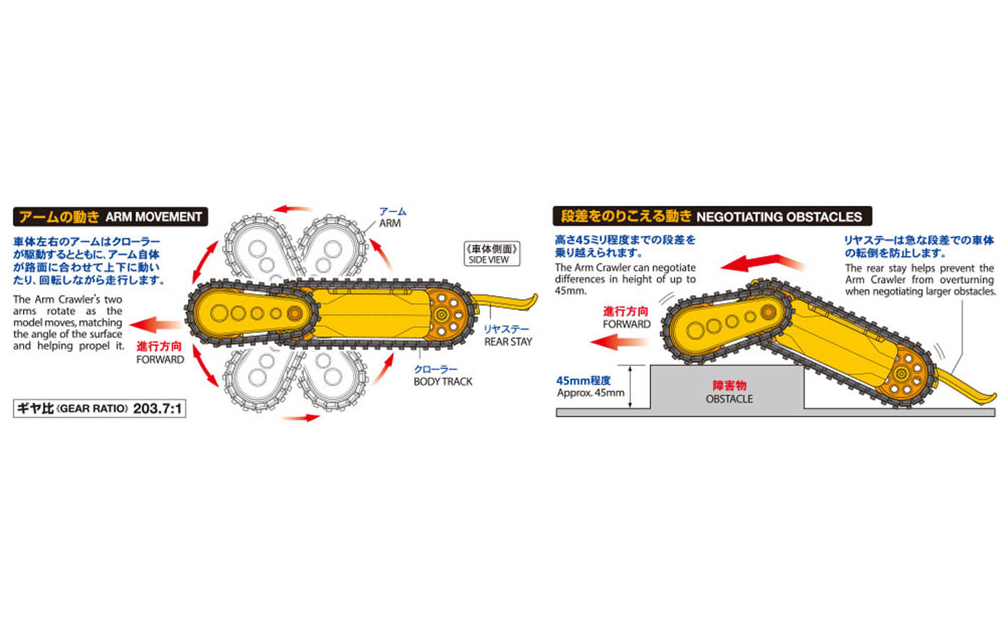 Arm Crawler - 2-Channel Remote Control - Tamiya 70228 | kingshobby.com