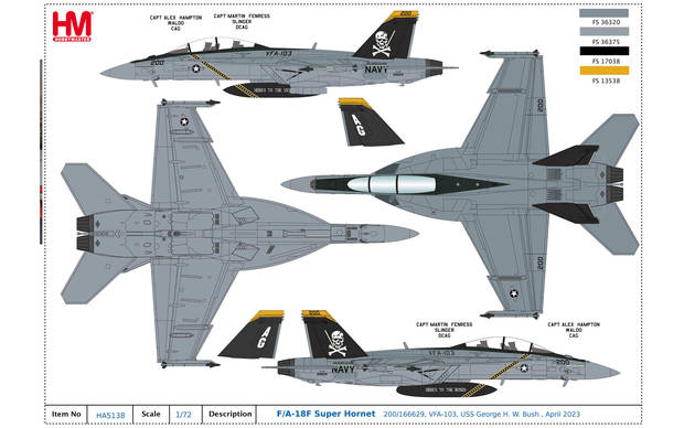 F/A-18F Super Hornet, VFA-103, USS George H. W. Bush, April 2023 ...