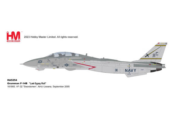 F-14B, Last Gypsy Roll, VF-32, Swordsmen, NAS Oceana, September 2005 ...