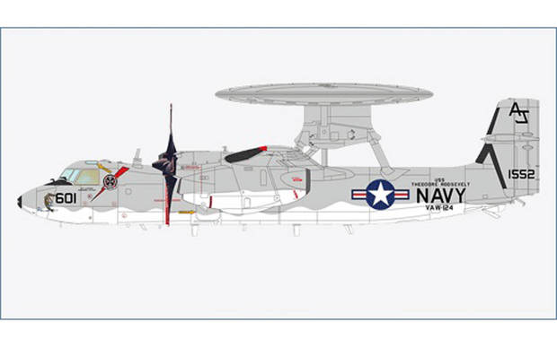 E-2C Hawkeye, Miss B.Havin, VAW-124, Bear Aces, 1991, Desert Storm ...