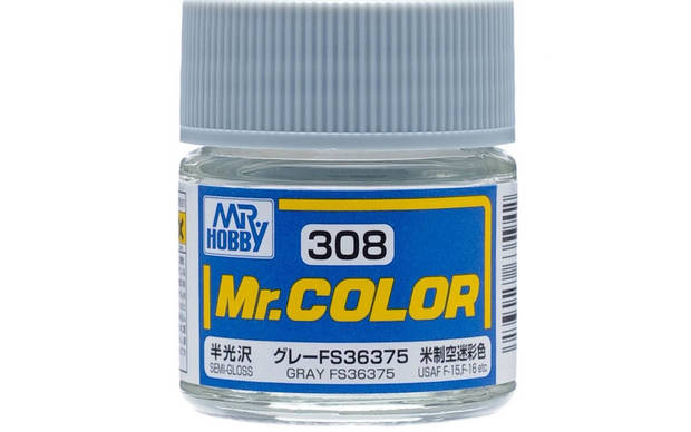 Gray FS36375 Semi-Gloss #C308 Acrylic - 10ml Bottle - Mr. Hobby C308 ...