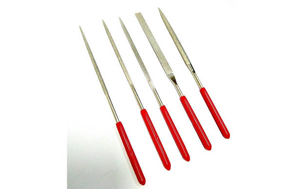 Assorted Diamond Files Set of 5, Grit size:#150, (3mm x 140mm ...