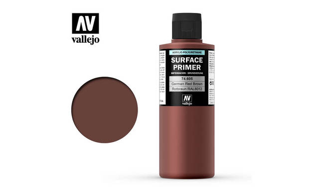 German Red Brown - Surface Primer - 200ml bottle - Vallejo 74.605 ...