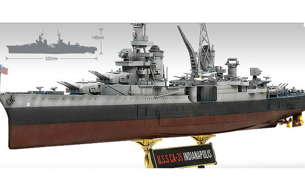 USS Indianapolis, CA-35 - Academy 14107 | kingshobby.com