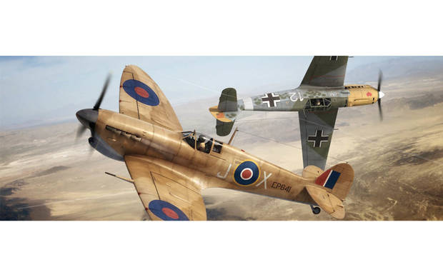 Supermarine Spitfire Mk.Vb Messerschmitt Bf109E - Dogfight Double Gift Set - Airfix A50160 ...