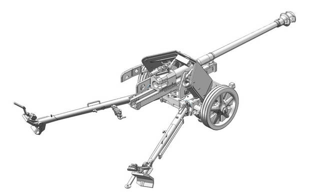 German 7,5cm Pak40 with 4 Figures, 7,5 cm Panzerabwehrkanone 40 - Das ...