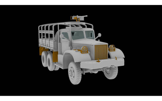 Diamond T 968 Cargo Truck with M2 Machine Gun - IBG 72083 | kingshobby.com