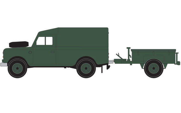 LWB Land Rover and Trailer - Hard Top - Airfix A02324 | kingshobby.com
