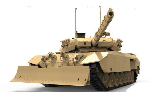 Leopard C2 Mexas with Dozer Blade, Canadian Main Battle Tank - Meng TS ...