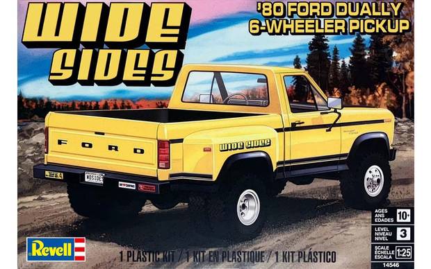 Wide Sides '80 Ford Dually 6-Wheeler Pickup - Revell 14546 | kingshobby.com
