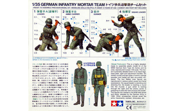 German Infantry Mortar Team - Tamiya 35193 | kingshobby.com