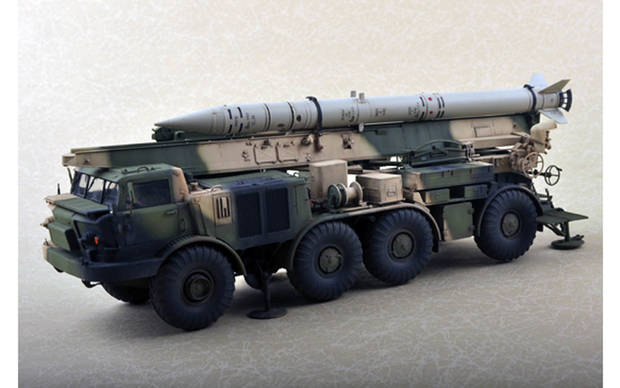 Russian 9P113 TEL w/9M21 Rocket of 9K52 Luna-M Short-range artillery ...