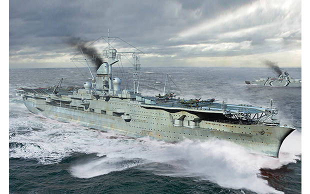 German Navy Aircraft Carrier DKM Peter Strasser - Trumpeter 06710 ...