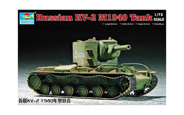 Soviet KV-2 M1940 Tank - Trumpeter 07235 | kingshobby.com